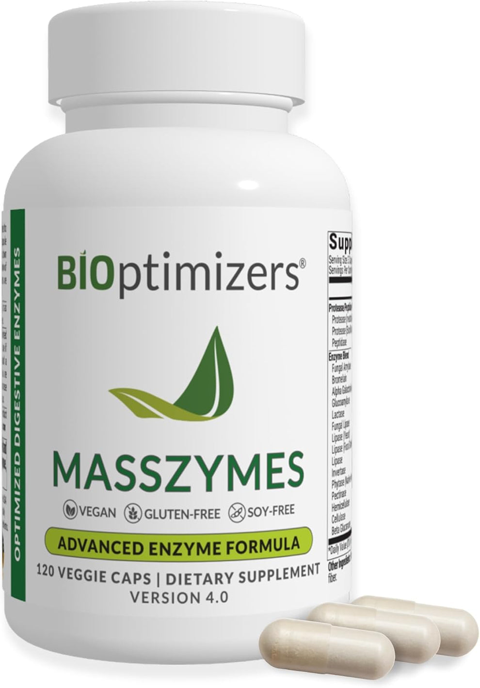 BIOptimizers MassZymes - Suplemento completo de enzimas digestivas 120 ...